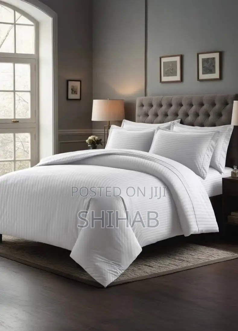 Queen Size Premium Striped Duvet Set 6-Piece in Bole - Home Accessories ...