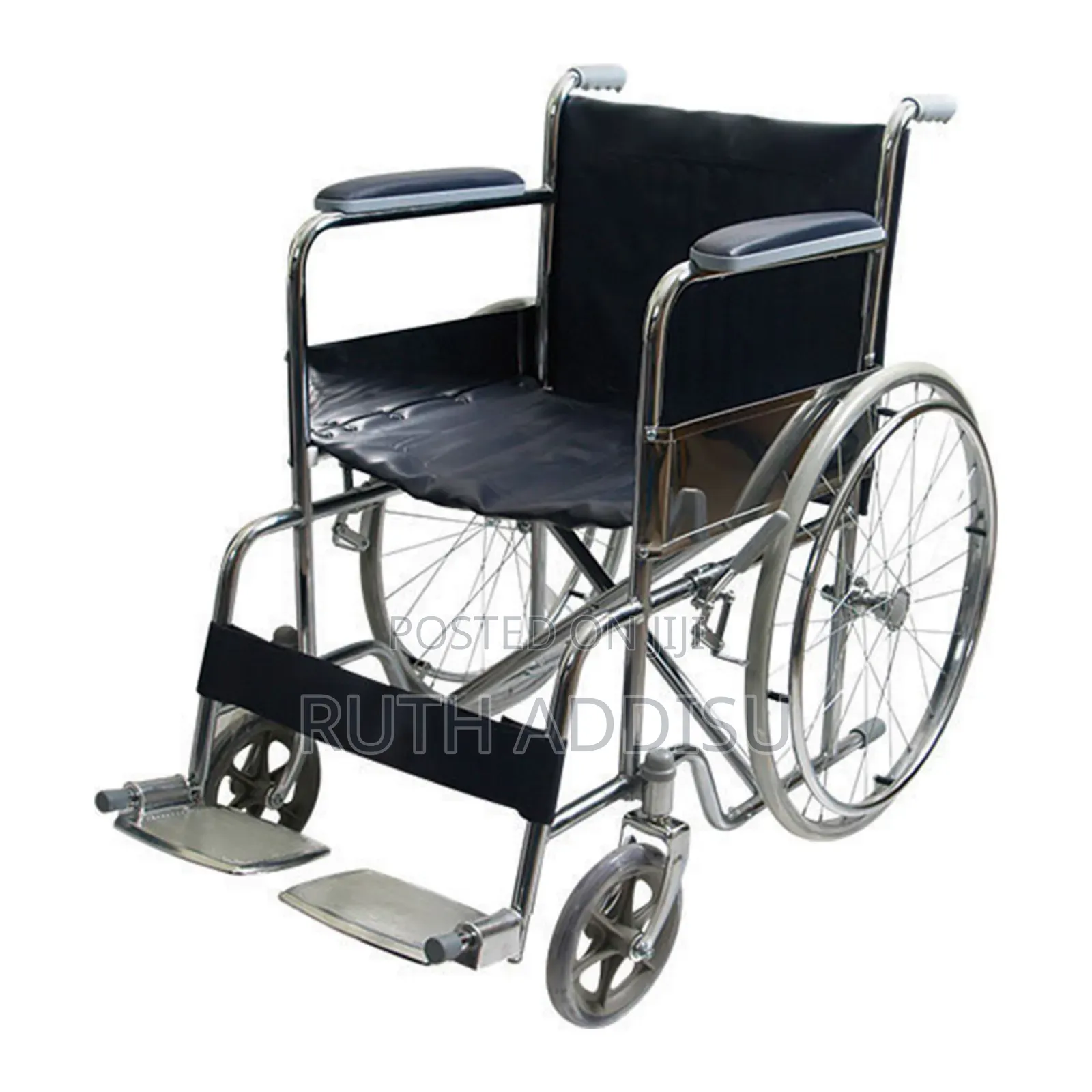 Wheelchair This Standard Manual Folding Wheelchair With A Steel Frame ...