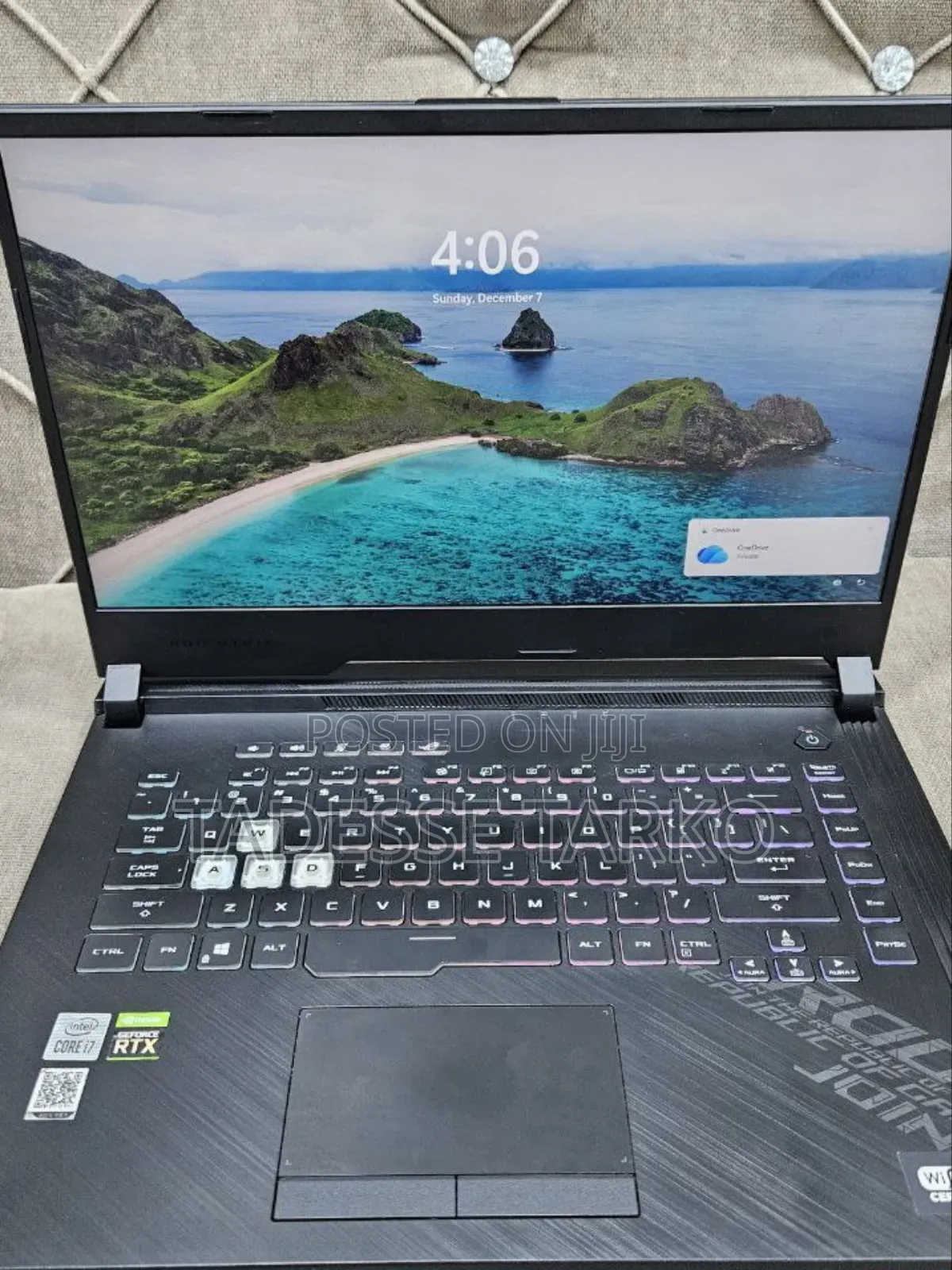 New Laptop Asus ROG Strix G15 16GB Intel Core I7 SSD 512GB in Bole ...