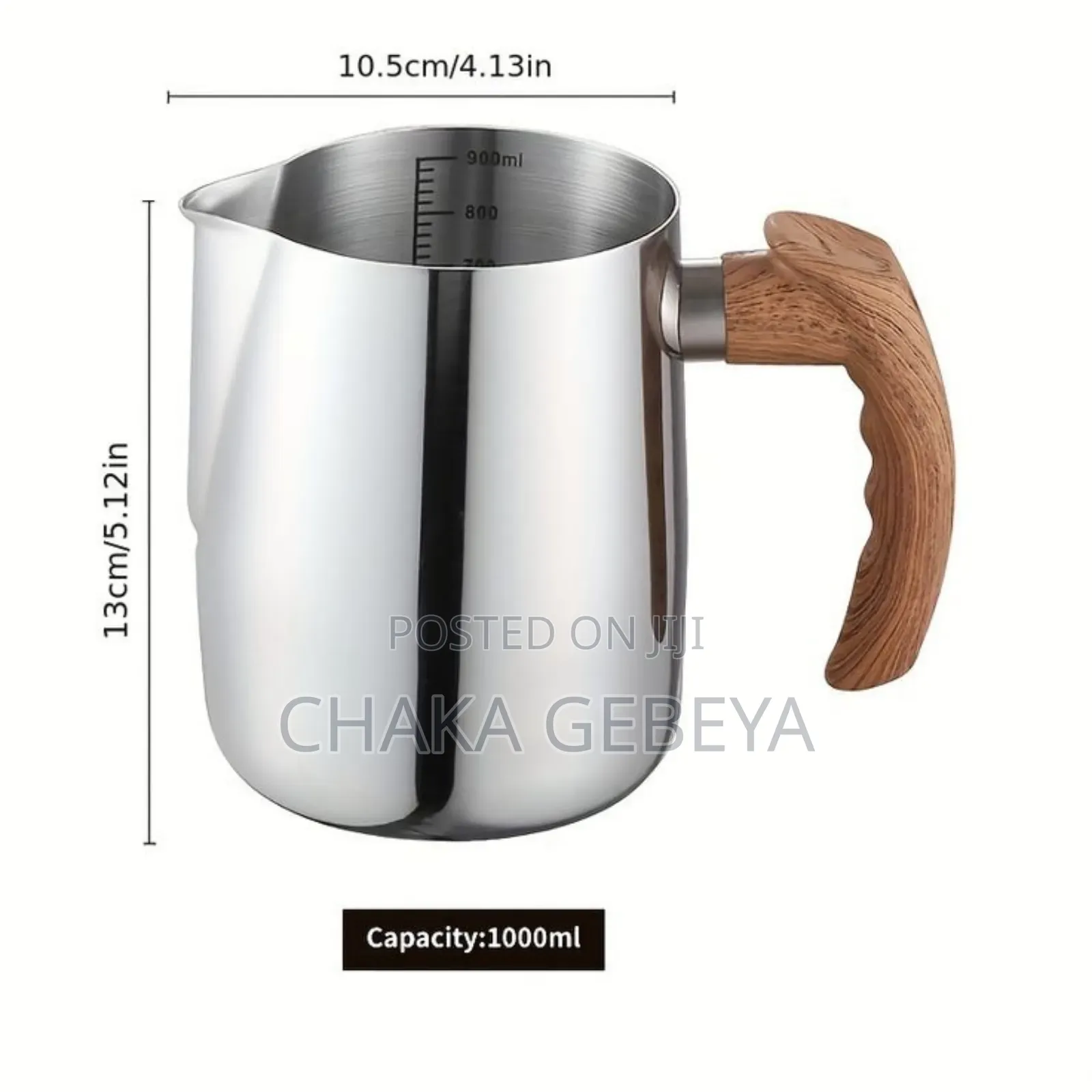 Stainless Steel Milk Frother Warmer 600ml - For Macchiato, Late, Tea in ...