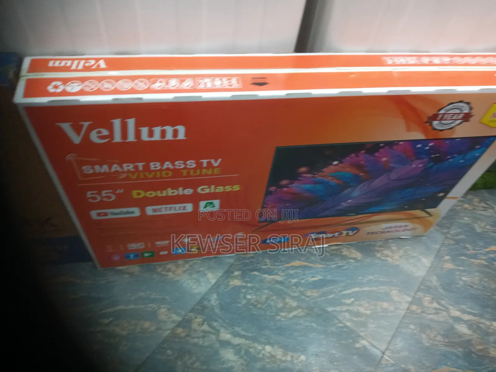 Vellum 55inch Tv Smart New 20 25 Model Double Glass Ledtv Full Hd in ...