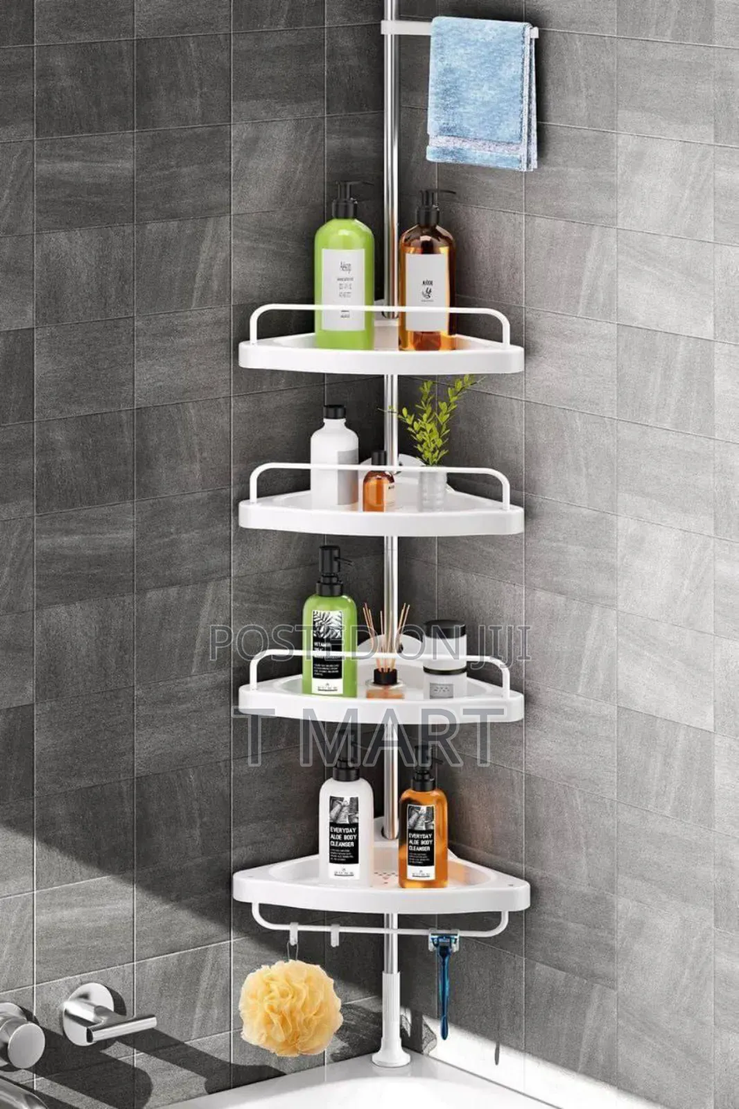 4-tier Corner Shower Caddy Tension Pole in Arada - Storage ...