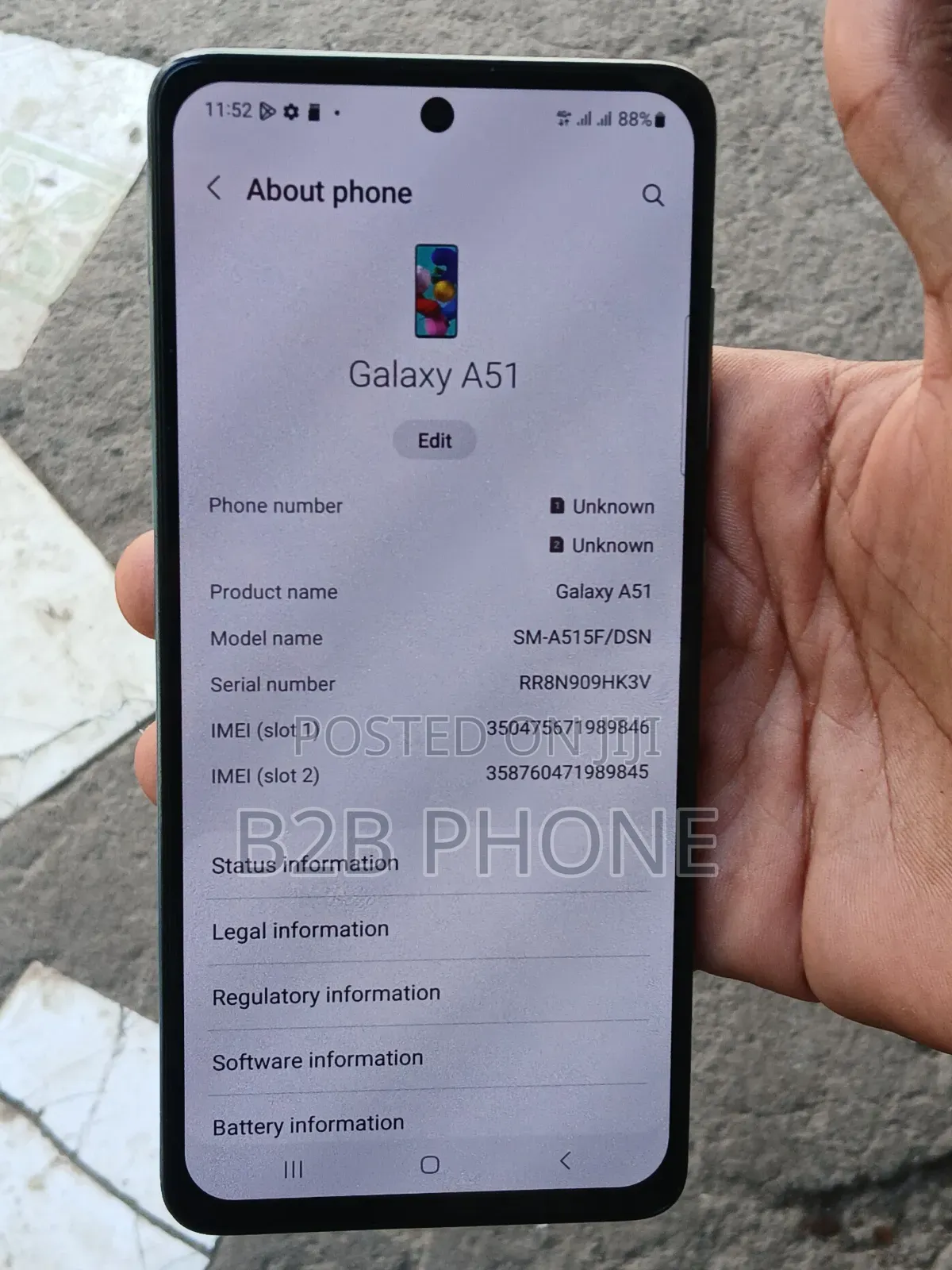 Samsung Galaxy A51 128 GB Green in Nifas Silk-Lafto - Mobile Phones ...