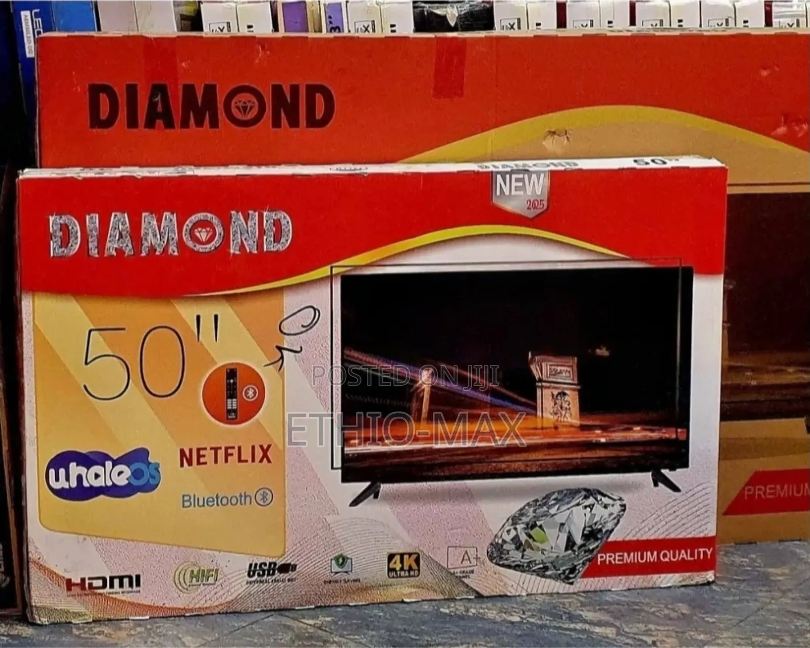 Diamond Tv 50” Smart Android – Double Glass | Big Screen | New Arrival ...