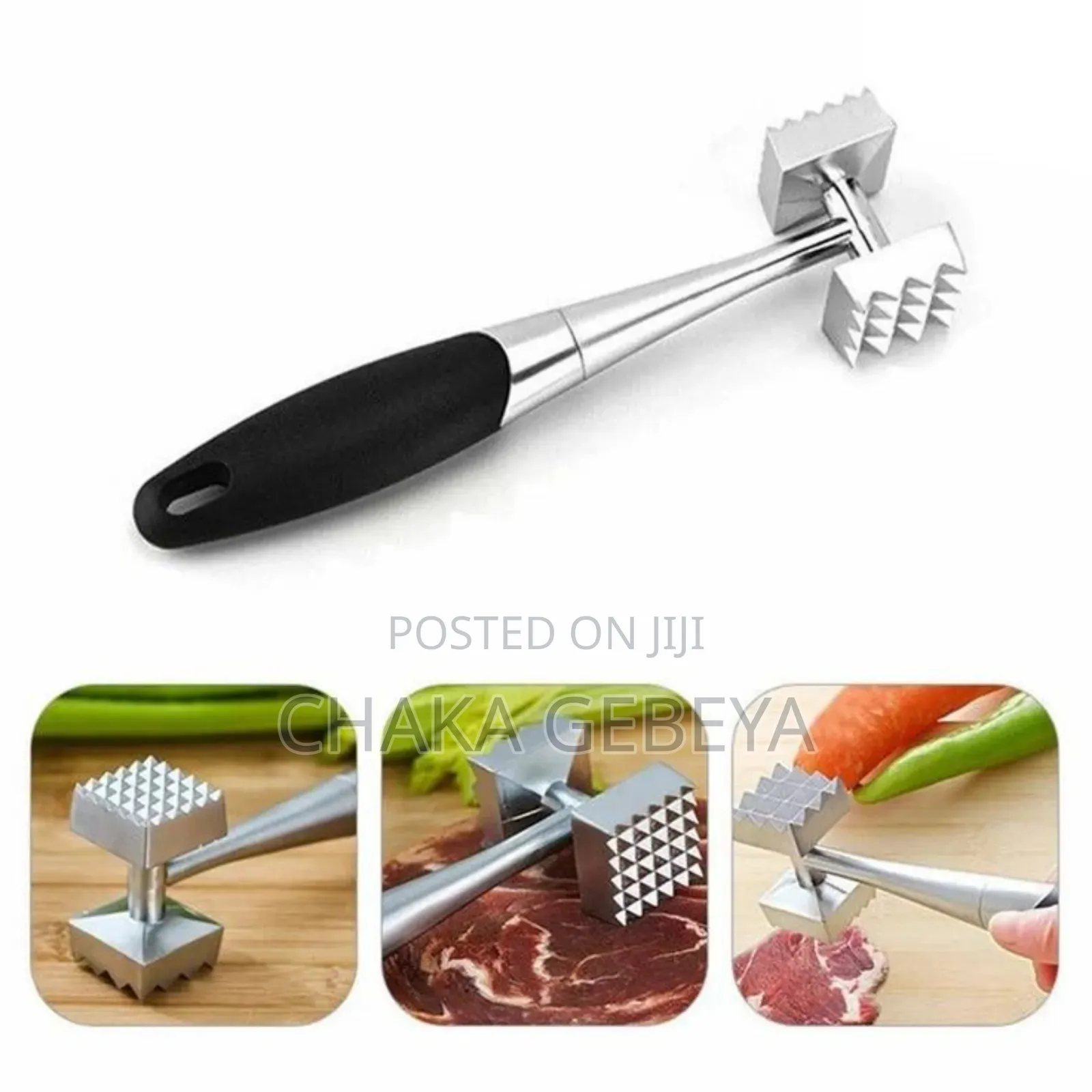 Professional Meat Pounder-Two-Sided Design for Flattening Tenderizing ...