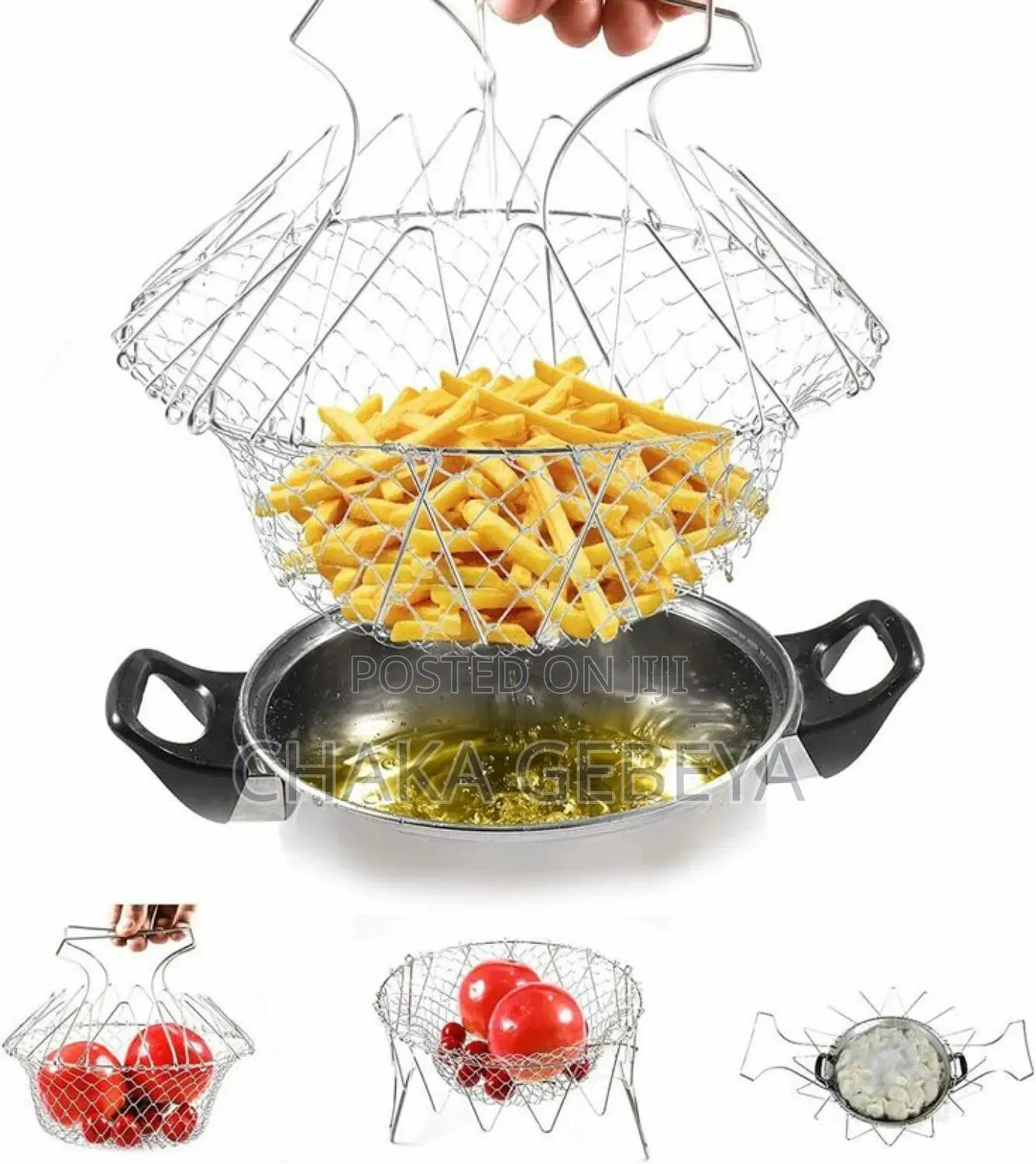 Durable Cooking Basket for Draining Frying | All-in-One Tool in Bole ...