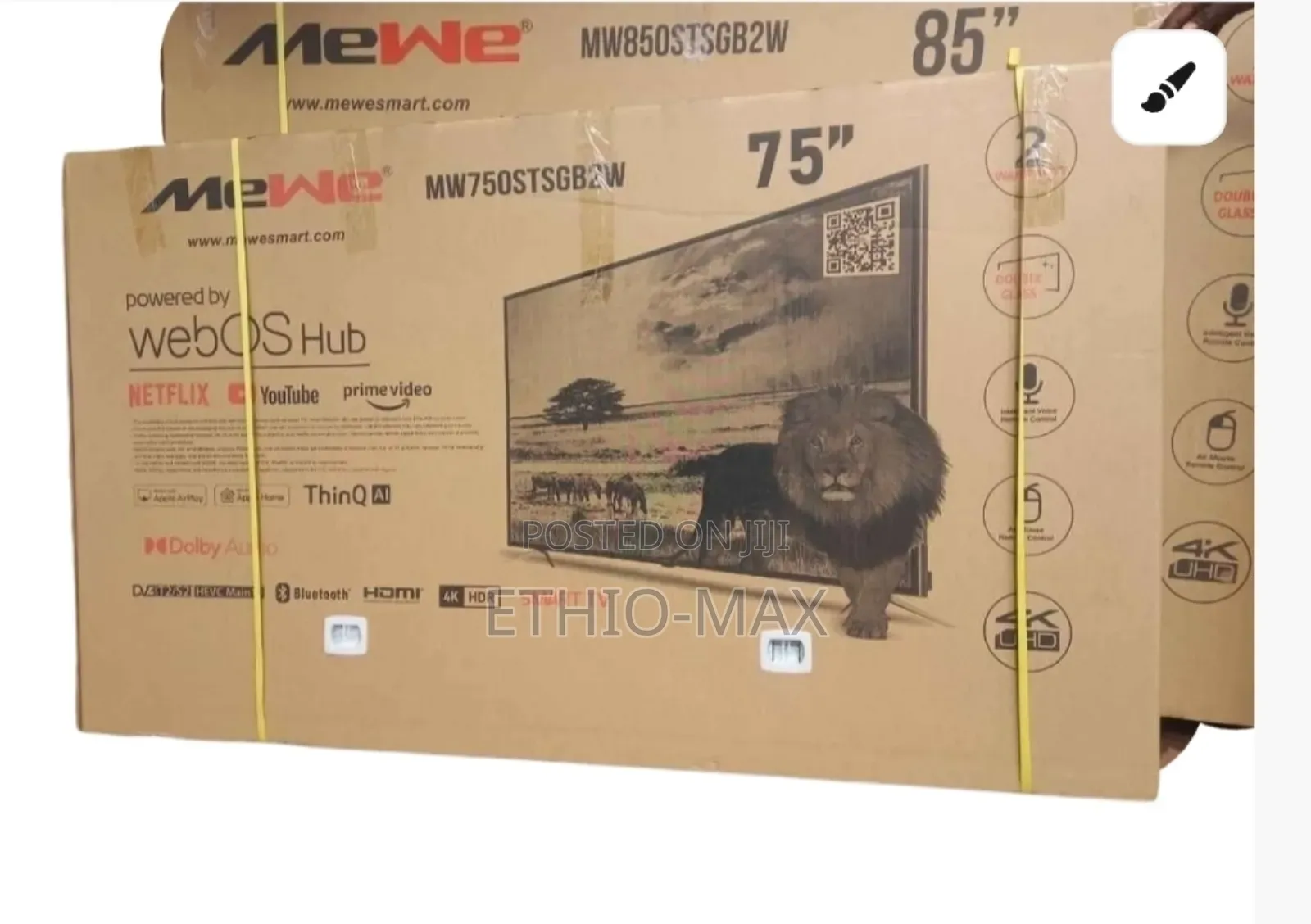 Mewe Tv 85” Smart Android Tv – Brand New | Huge Screen | Premium View ...