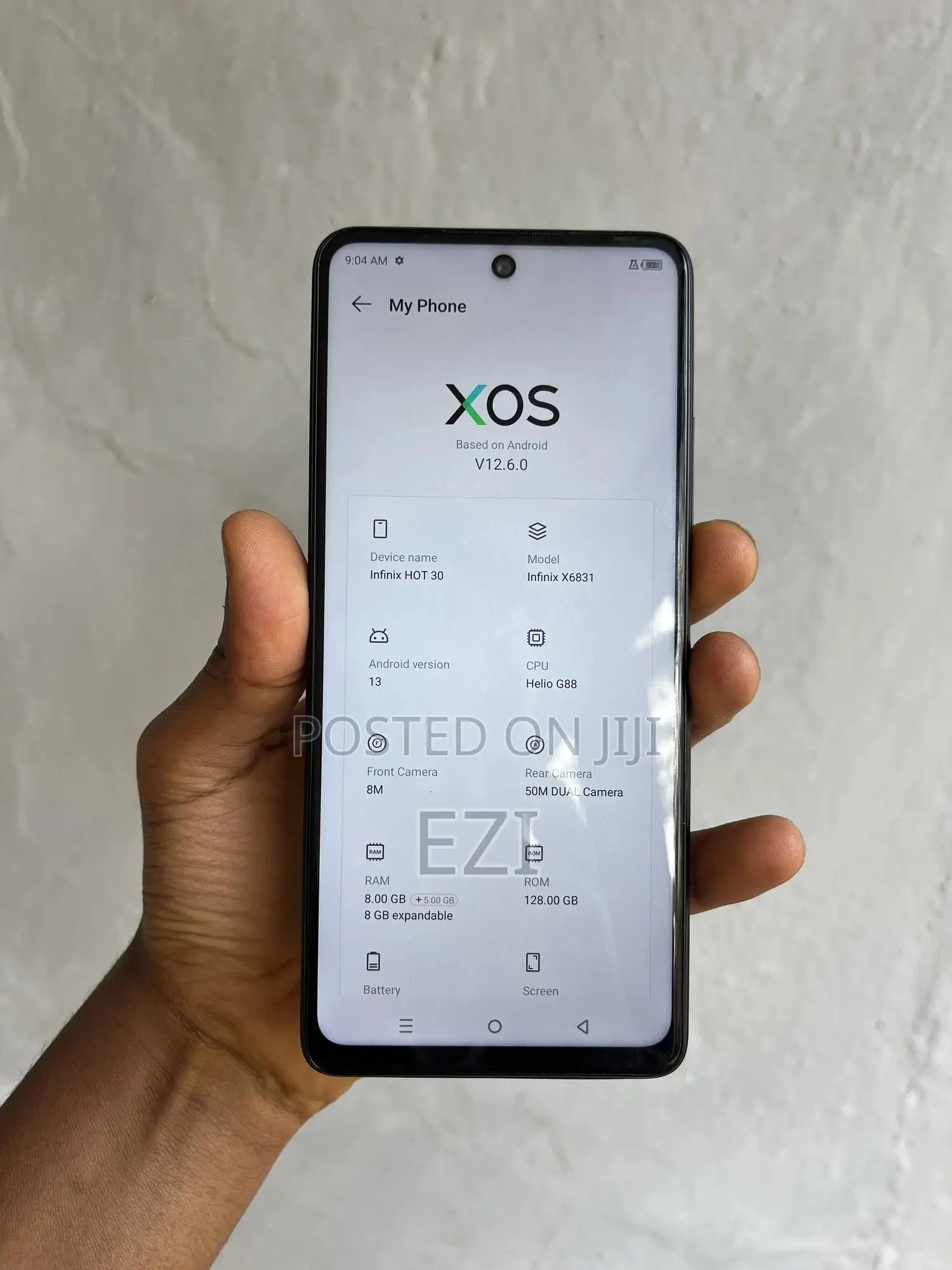 Infinix Hot 30 128 GB Black in Kirkos - Mobile Phones, M Sol | Jiji.com.et