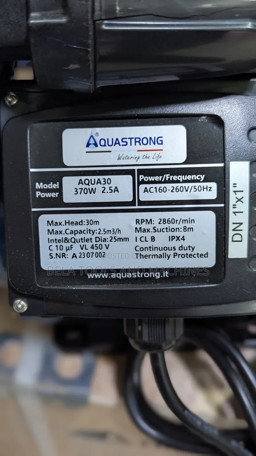 Aquastrong Busters Water Pump 0.5 Hp With Control Switch Italian for ...