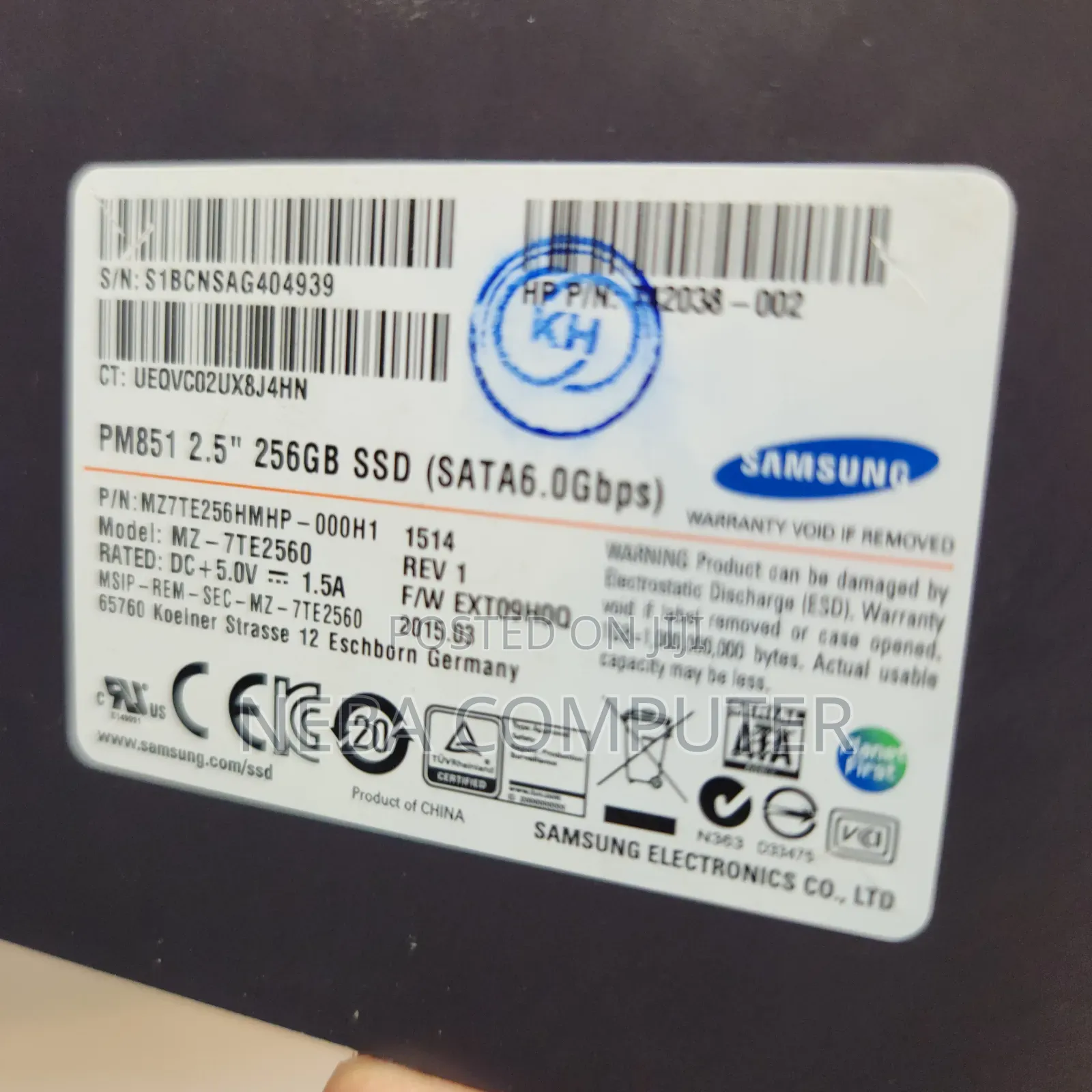 Samsung Pm851 256gb SSD – 2.5" Sata for sale - Neba Computer Price: ETB ...