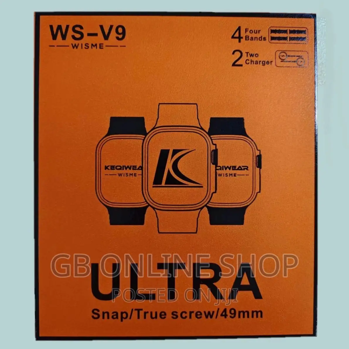 Ws-V9 Ultra Smart Watch With 4 Straps 2 Wireless Charging in Addis ...