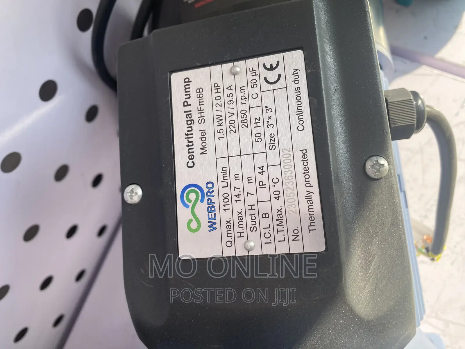 WEBPRO Centrifugal Pump SHF 2.0 HP 1100 L/Min in Addis Ketema ...