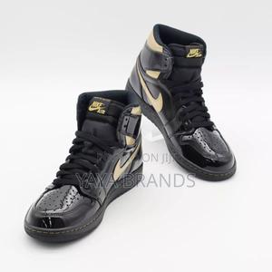 Air Jordan 1 Metallic Black Gold Patent Master Quality Shoes in Lideta ...