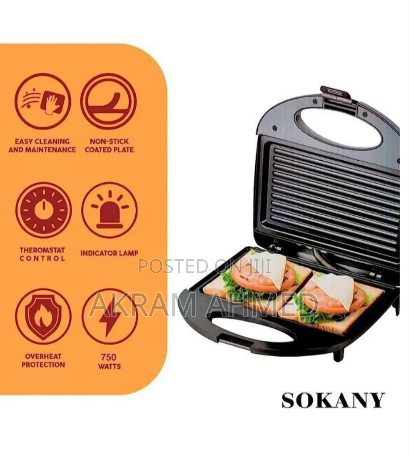 Sokany Grill Maker Sk-BBQ-138 in Nifas Silk-Lafto - Kitchen Appliances, Akram Ahmed | Jiji.com.et