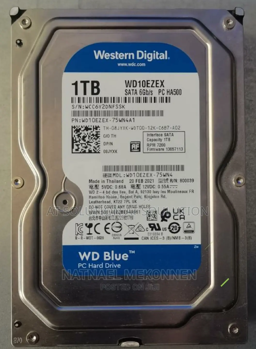 WD Blue Hard Disk in Nifas Silk-Lafto - Computer Hardware, At Solution ...