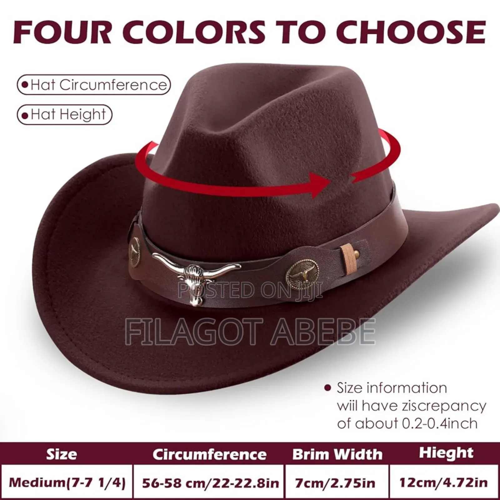 Western Cowboy Hat in Bole - Clothing Accessories, Filagot Abebe | Jiji ...