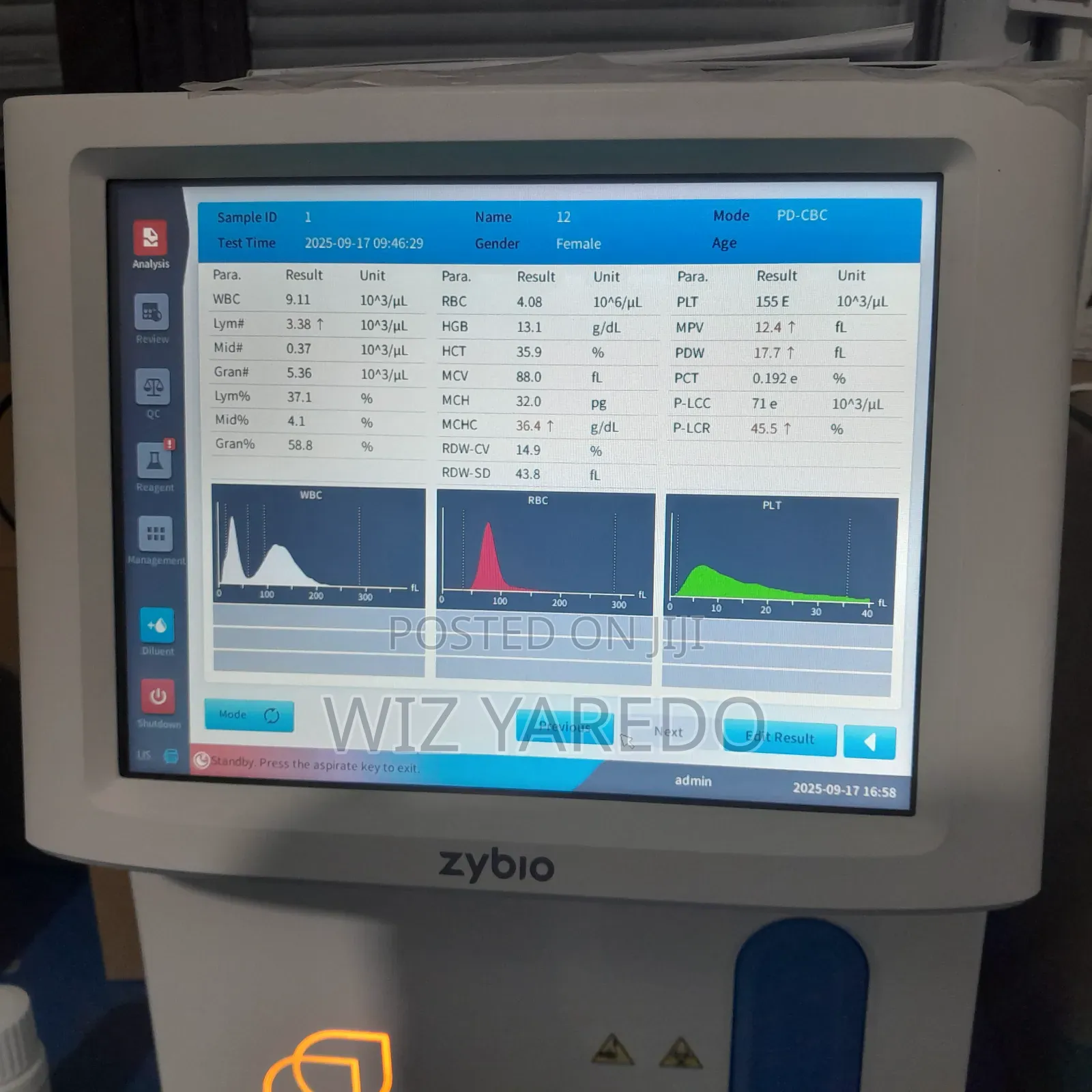 Zybio Hematology Analyzers CBC in Yeka - Medical Equipment & Supplies, Wiz Yaredo | Jiji.com.et