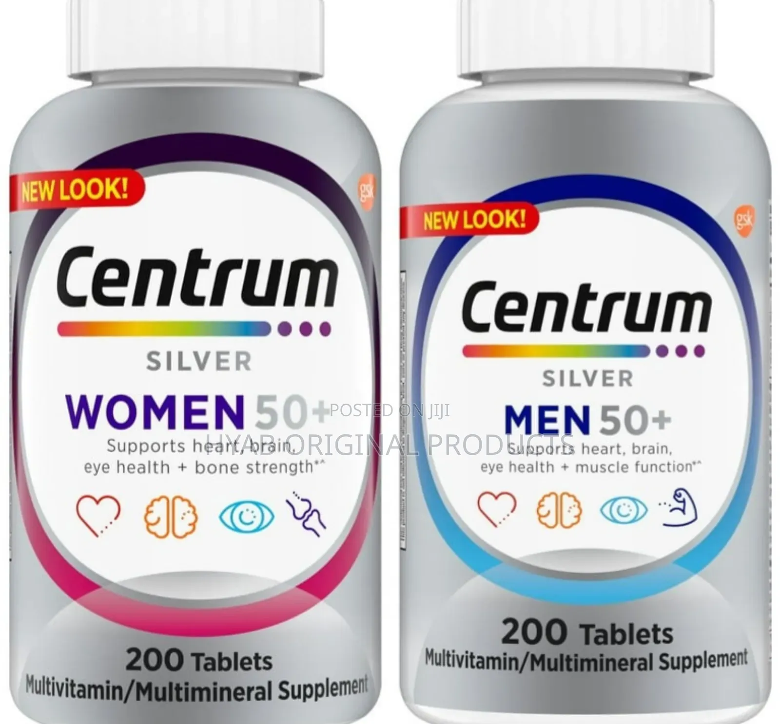 Centrum Silver Mens Womens 50 Plus Vitamins Bundle Pack,Multivitamin in ...