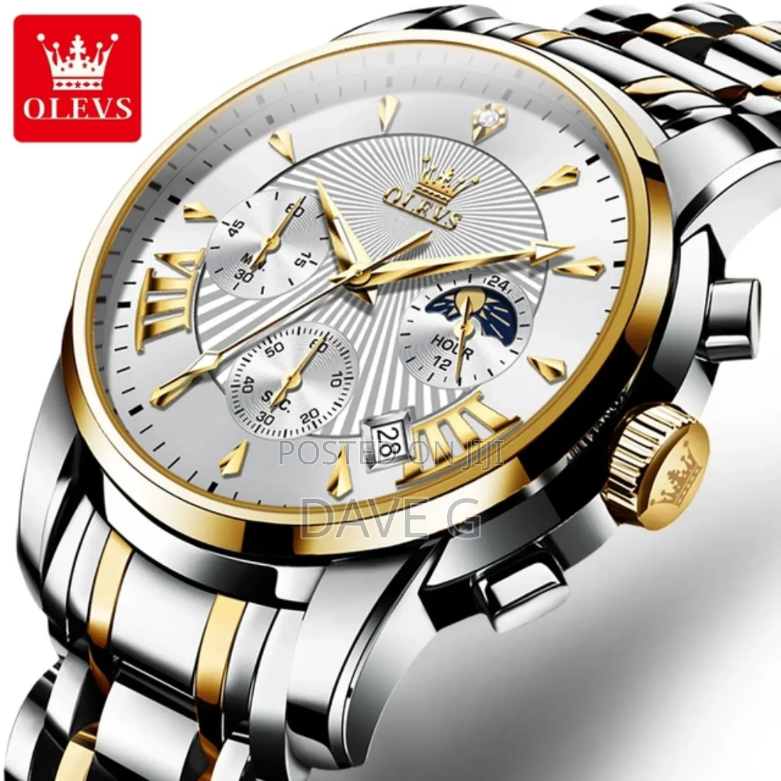 Olevs New Vintage Silver and Gold Color Watch for Men in Bole - Watches ...