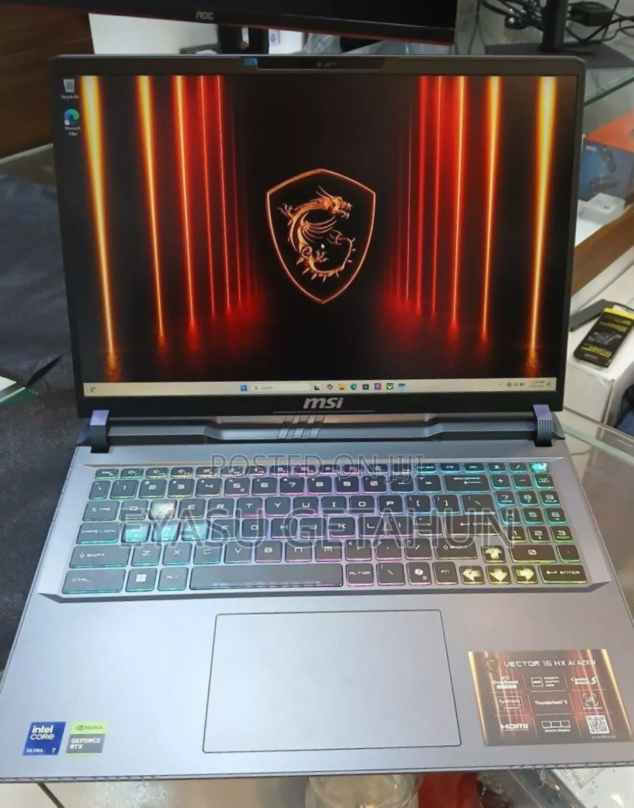 New Laptop MSI Vector 16 HX AI A2XWIG 16GB Intel Core Ultra 7 SSD 1T in ...